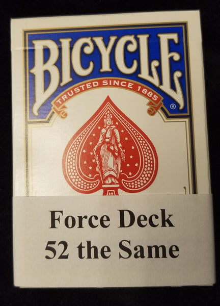 One way force deck- Blue backed bicycle 52 same card – Vernon Magic